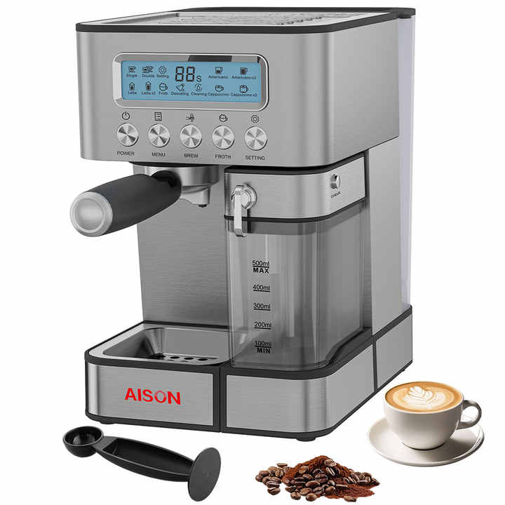 20 Bar Pressure Espresso Coffee Machine Latte & Cappuccino Coffee Maker ...
