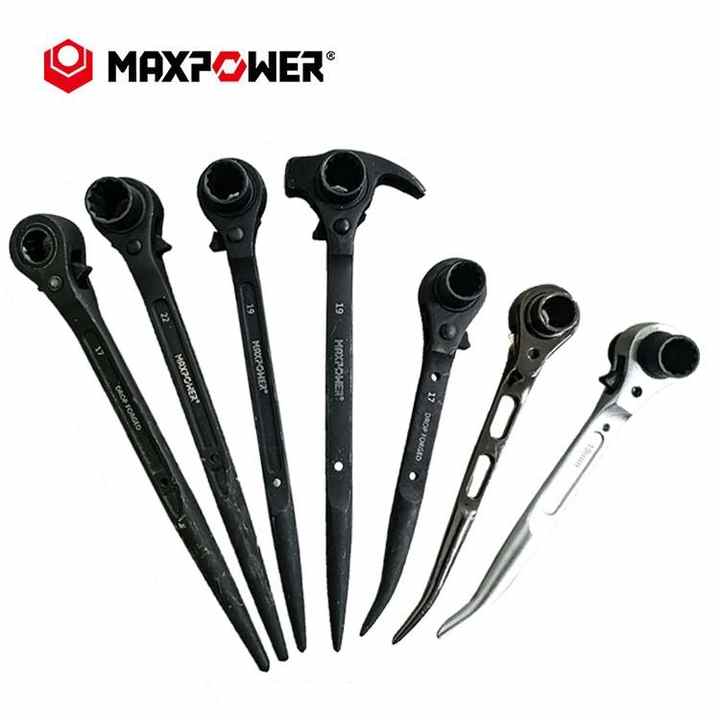 MAXPOWER Ratchet Spanner Ratcheting Socket Wrench Tool Hexagon Scaffold ...