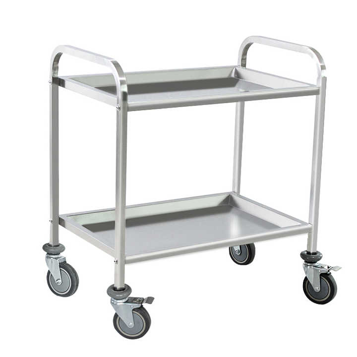 Metal SUS Cart CageTable Trolley with Wheels Caster Table with Shelf ...