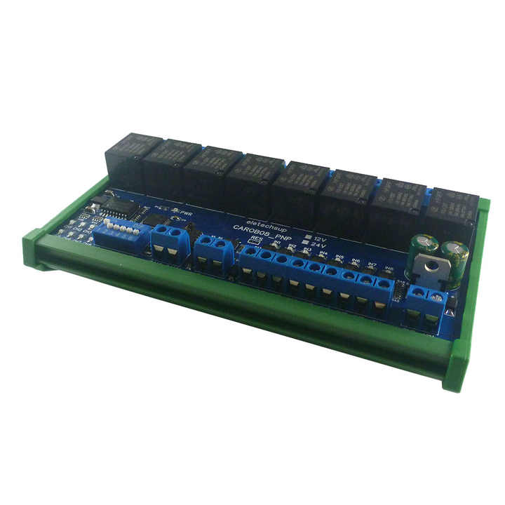 8CH 12V PNP Shell DI-DO CAN Fieldbus Relay Module RS485 Modbus RTU PLC ...