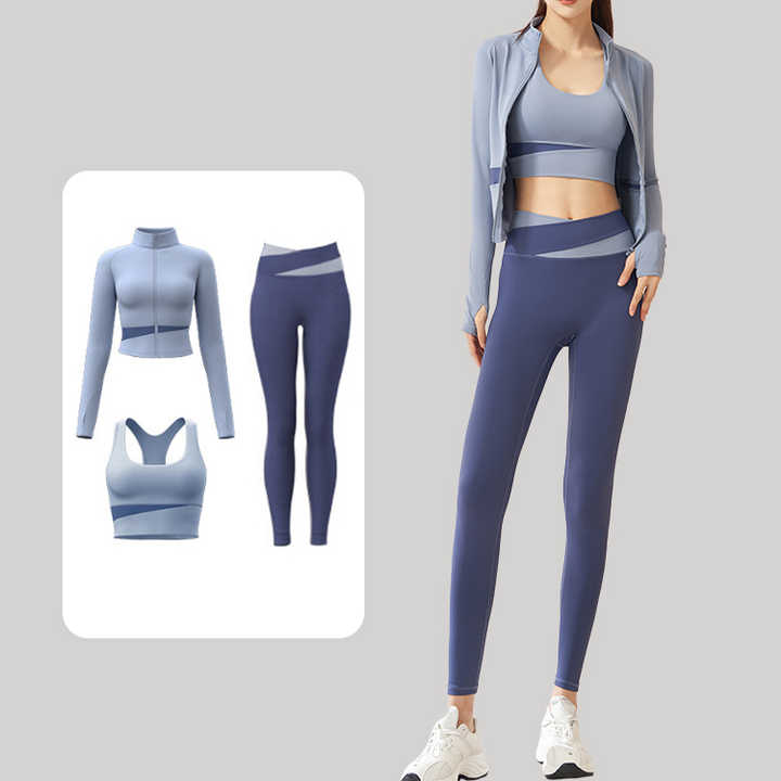 Athletic Fitness Yoga Sets Stretch-Comfortable Custom Yoga Set Breathable Yoga Sets Fitness ...