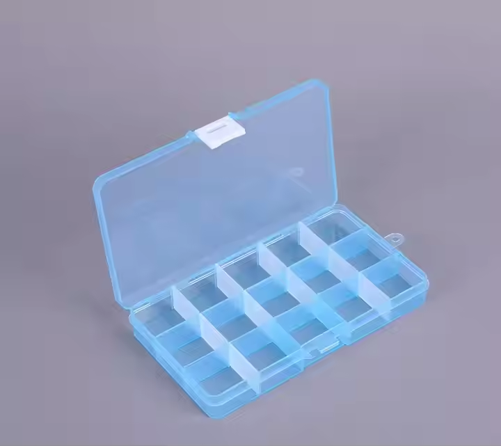 15 Grids Clear Plastic Storage Box Screw Jewelry Bead Container ...