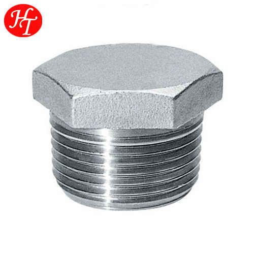 SS316 Pipe Fittings Plugs NPT Threaded Hex Square Head Plug