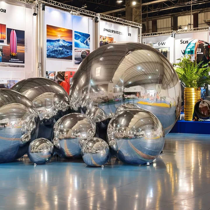 Reversible Gold Silver Mirror Ball Big 5m PVC Inflatable Event Art ...