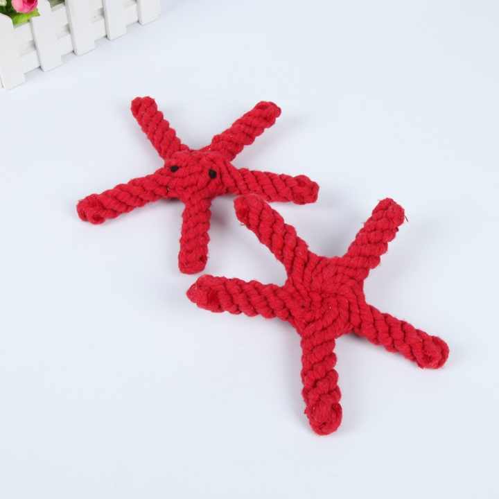 Eco-Friendly New Starfish Shape Cotton Rope Chew Toys for Dogs and Cats ...