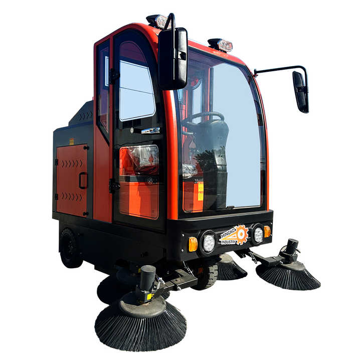 Compact Electric Mini Road Sweeper Truck Large Street Vacuum for Garage ...