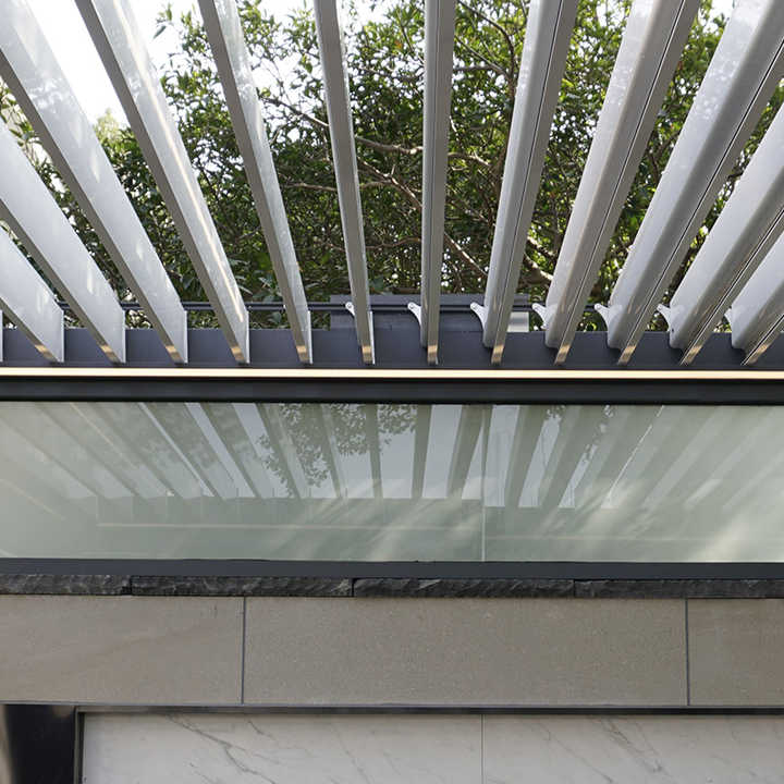 Customizable Pergola with Louver Side Zip Screen Outdoor Blinds
