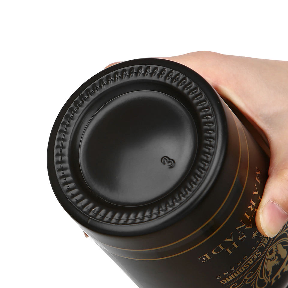 Elegant Oil Glass Bottle 500ml 750ml UV Matte Black Custom Hot Stamp ...