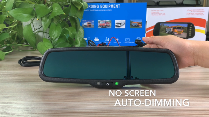 Anti Glare Black Glass Auto Dimming Rearview Mirror With OEM Bracket ...