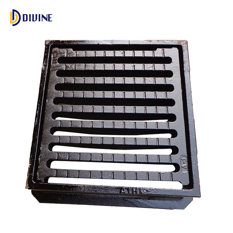 Divine Cast Iron Drain Grate, Heavy-Duty Channel Cover, Outdoor Black ...