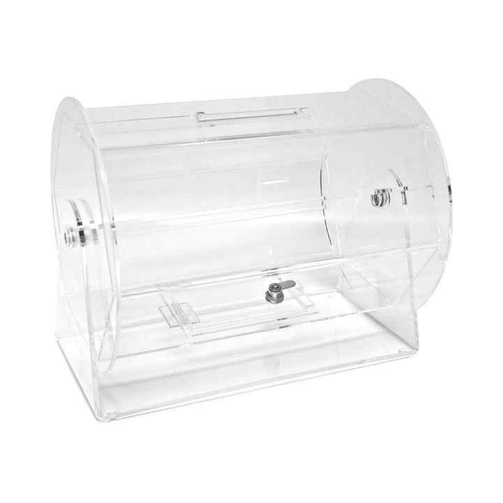 Clear Acrylic Lucky Draw Box - Modern Lottery Display