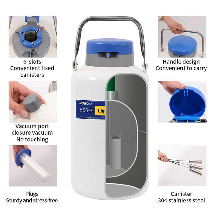 3L Liquid Nitrogen Container for Artificial Insemination