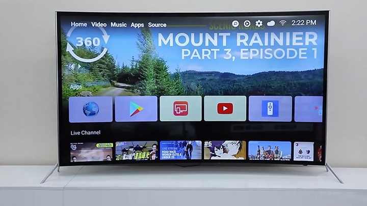 Explosion-proof Curved TV 50" Television 4K Smart TV 55 65 75 85 Inch ...