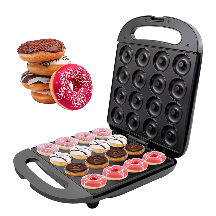 Non-stick Surface Double-Sided Heating Compact Mini Donut Makers for ...
