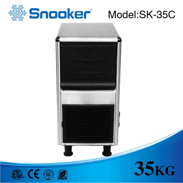 Snooker Output 25KG~75KG Automatic Bullet Shape Ice Maker Making ...