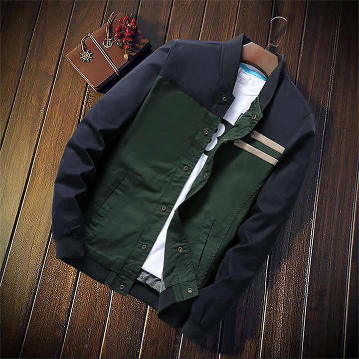 Men's Side Seam Pocket Jacket - Youth Slim Single Breasted