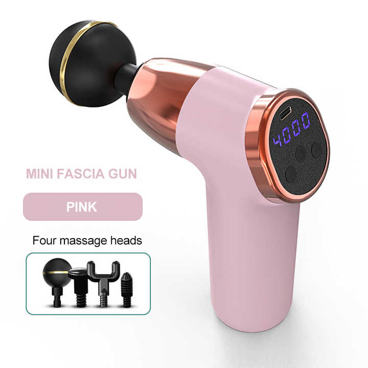 High Quality Pink Mini Brushless Massage Gun 2000mah