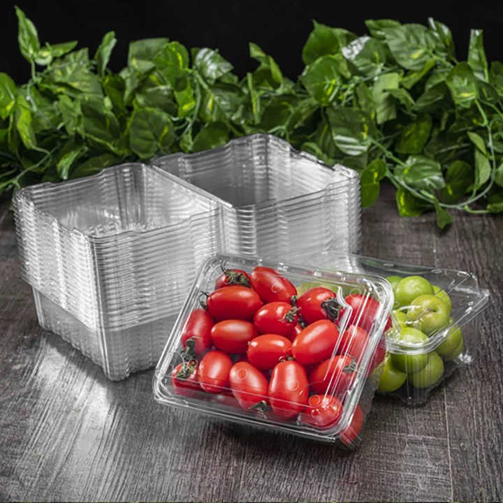 Customizable Disposable PET Plastic Fruit Box Container Lid Recyclable ...