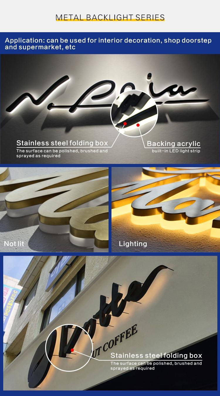 Hot selling 3D letter shop signboard luminous building custom ...