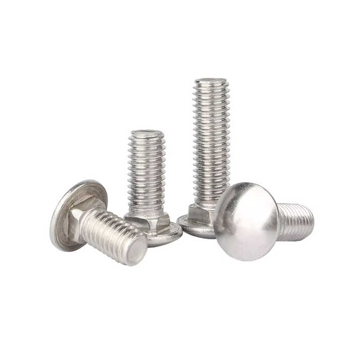 M4 M5 M6 M8 M10 M12 A2-70 304 Stainless Steel Truss Round Head Square Neck Carriage Screw Coach ...