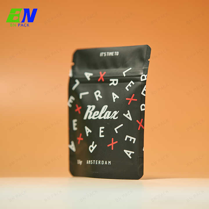 Customizable Matte Empty 3.5g 7g 28g Mylar Bags Re-Seal Stand-Up Design ...