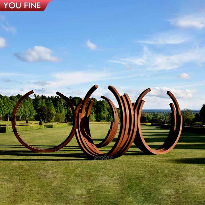 Outdoor Rusty Metal Sculpture - Corten Steel Garden Art