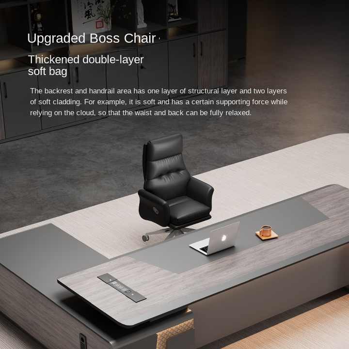 Luxury Modern Modular L-Shaped Executive Workstation Desk