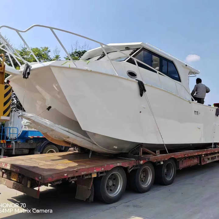 Catamaran Aluminum Boat Cabin Cruiser Fishing Boat Factory in China ...