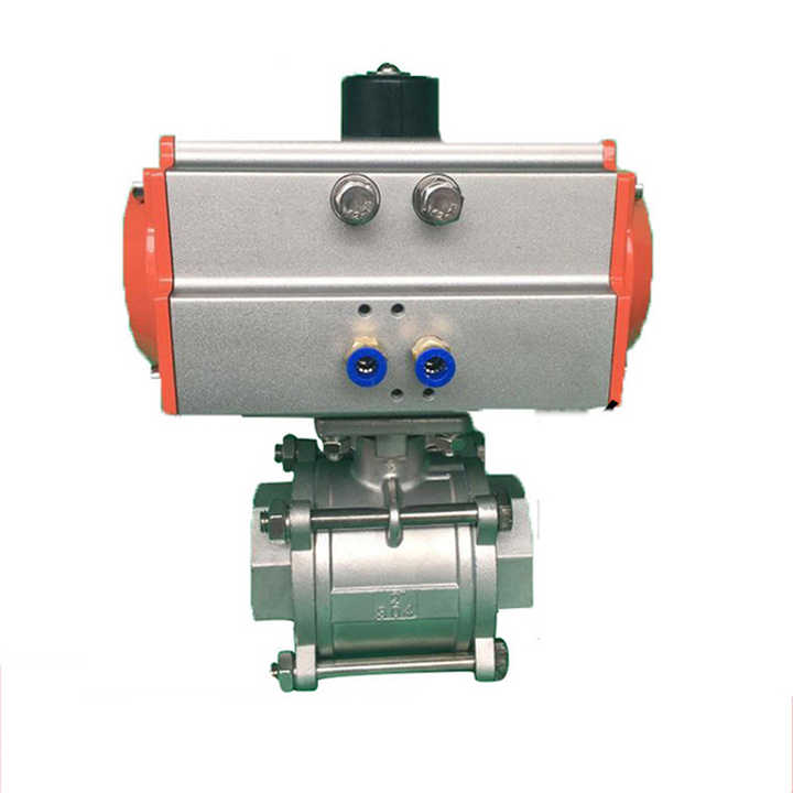 Spring Return Pneumatic Actuator Stainless Steel 304 Threaded Ball ...