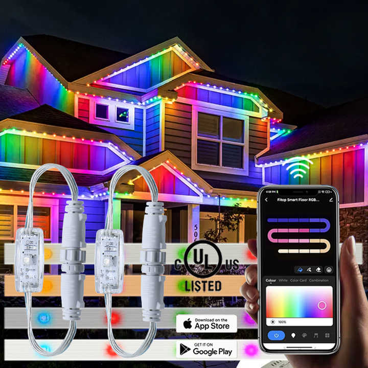 Outdoor Permanent Christmas Pixel LED Lights - IP68 Waterproof