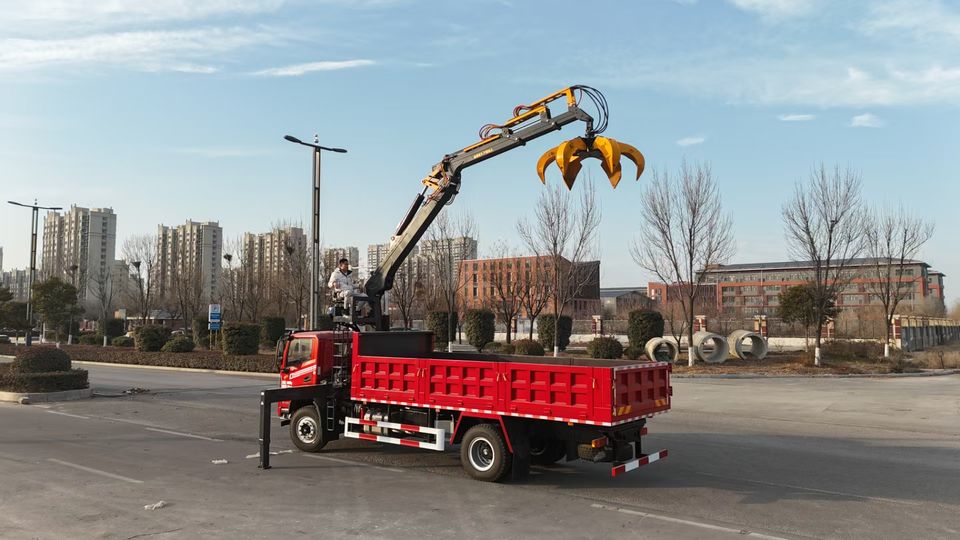 Trash Grapple 360 Degree Rotator Telescopic Boom Crane Hydraulic ...