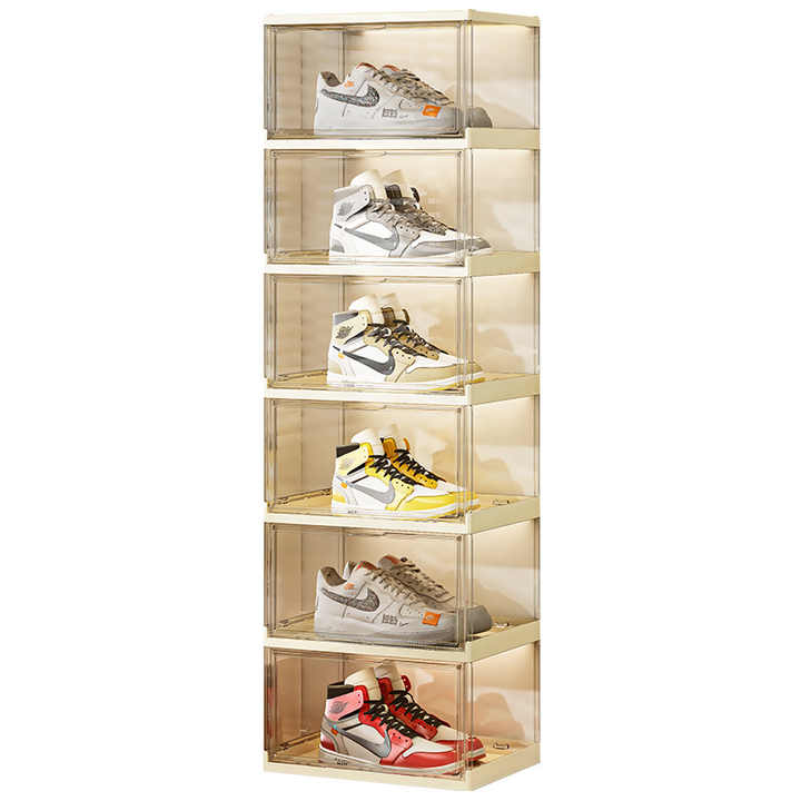 Clear Stackable Shoe Storage Box - Durable & Space-saving