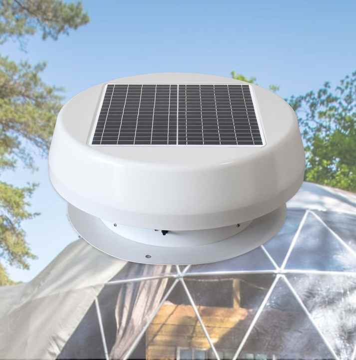 Eco-friendly Solar Roof Ventilation Fan for Geodesic Domes
