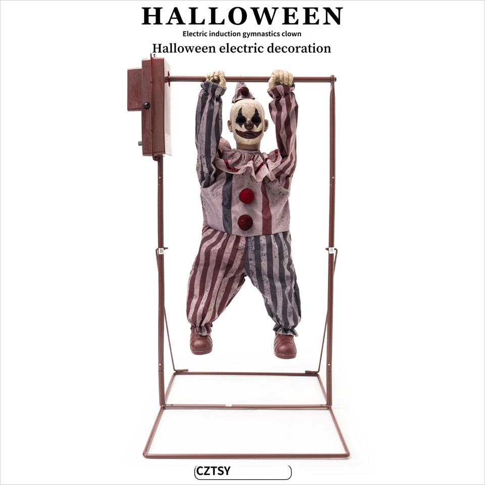 New Arrival Halloween Gymnastics Clown Decoration Electric Induction ...
