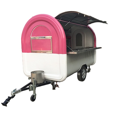 Chonpower Pink food kiosk on wheels ice cream theme vending cart donut ...