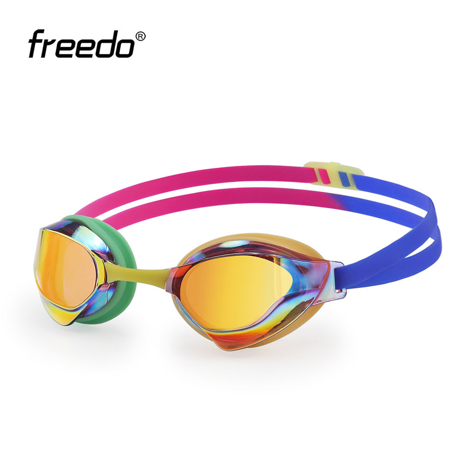 Racing Anti-fog Swimming Goggles Colorful Competition Goggles for Adult ...