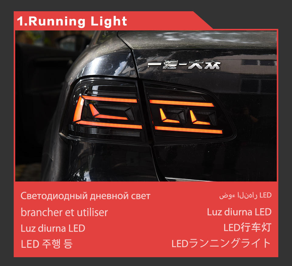 Car Lights For Volkswagen Passat Led Tail Light 2011-2016 Dynamic ...