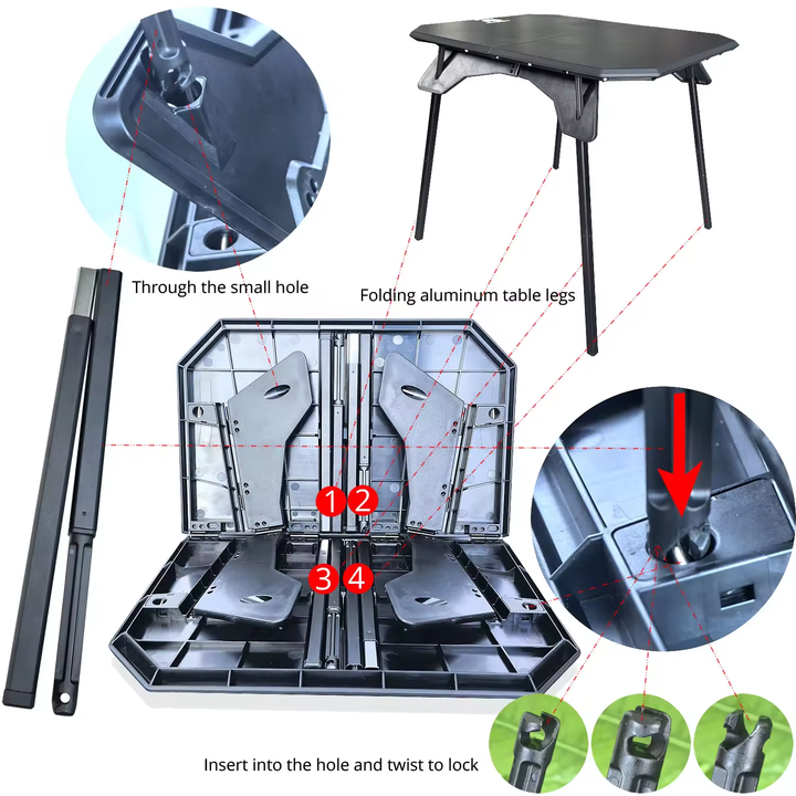 Outdoor Compact Folding Table - Perfect for Camping & BBQ