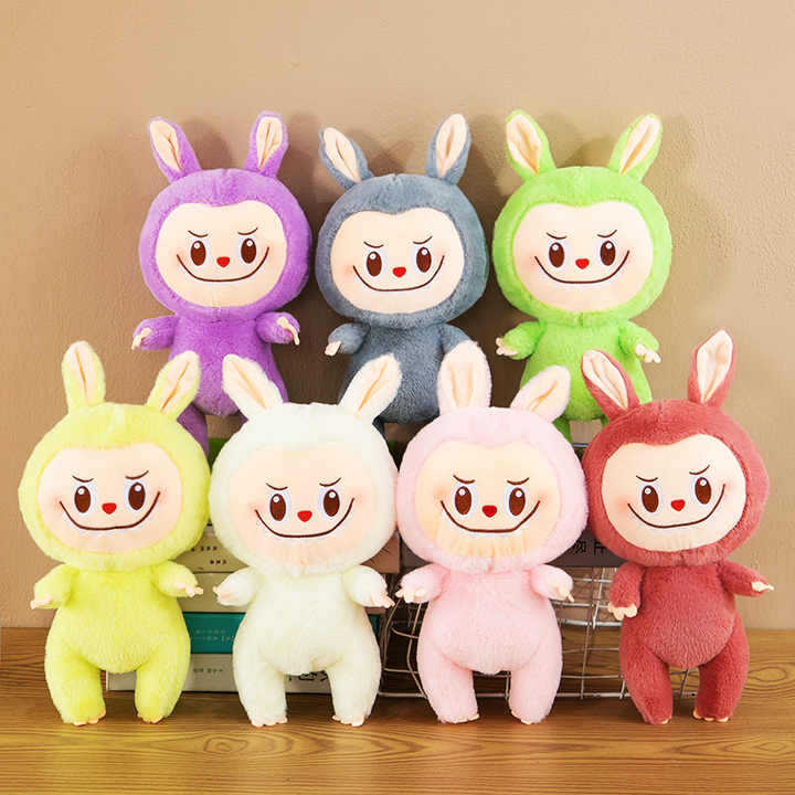 Labubu Macaron Plush Toys Labubu Plush Doll Soft Stuffed Labubu Monster ...