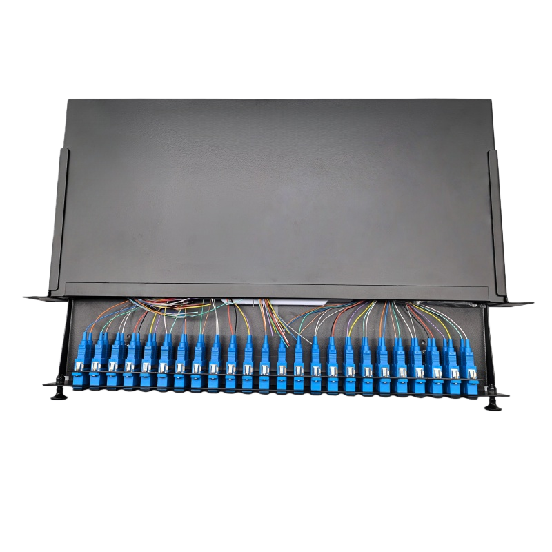 Splice Box 19'' Rack Mount 1U 2U for 24 48 96 Fibers SC DX or LC Quad ...