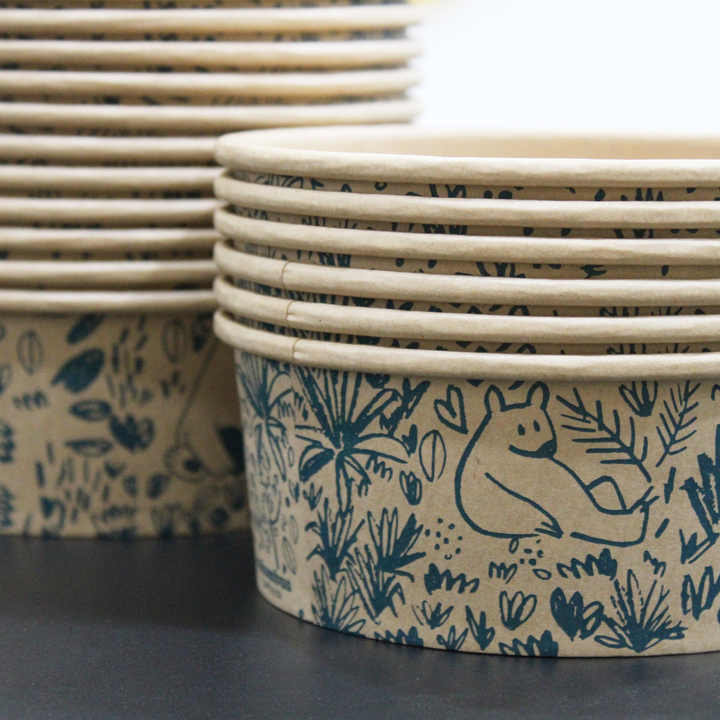 Paper Plates Bowls Kraft Brown Biodegradable Ramen Soup Rice Paper ...