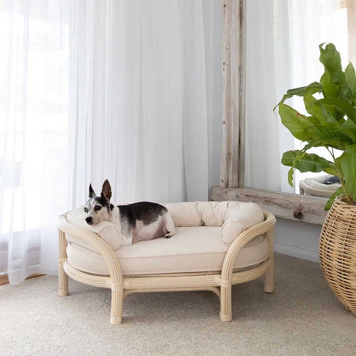 Sustainable Pet House Rattan Natural Hand Woven Dog Bed