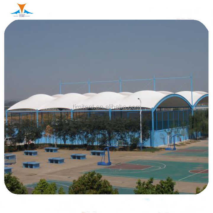 Durable Tensile Fabric Roof for Basketball & Tennis Courts