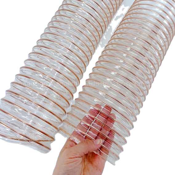 Flexible Exhaust Pipe with Retractable Ventilation Copper Wire Hose PU ...