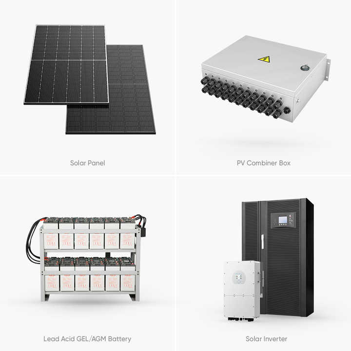 Commercial Off Grid Solar Power System 10Kw 50Kw 100Kw 200Kw Sunevo Complete Solar System ...