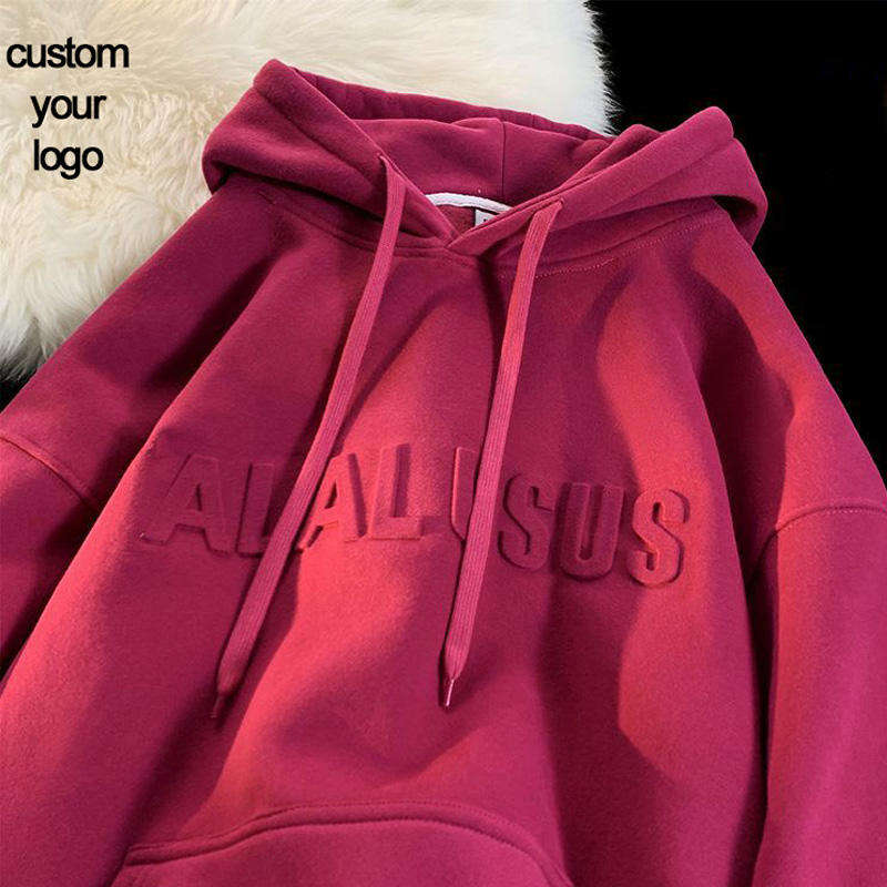 Custom Emboss Heavyweight High Quality Embossing Hoodies Pullover Hoody ...