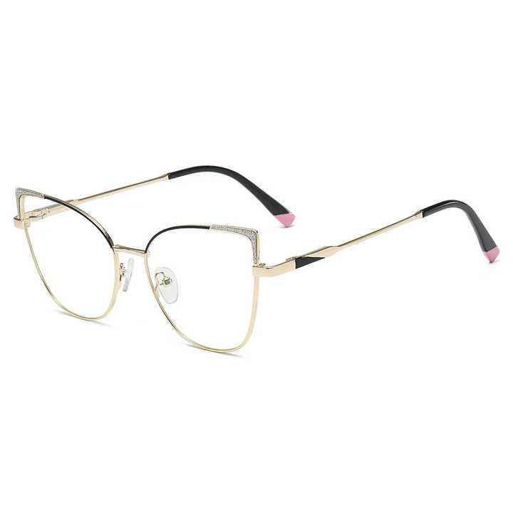 2025 New Metal Cat Eye Metal Frame Reading Glasses Women Fashion Clear ...