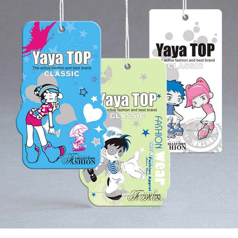 Matte Lamination Black Printing Clothing Paper Label Customized Folding ...