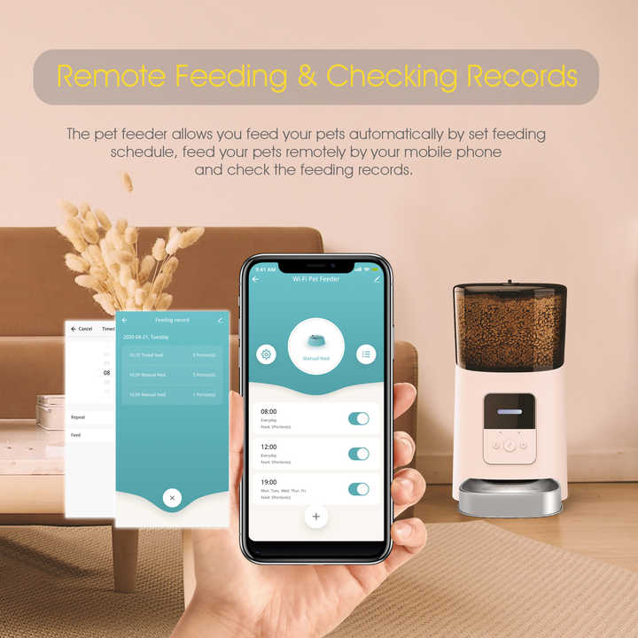 New Arrival Upgrade Automatic Pet Feeder Smart Remote Control Wifi Pet ...