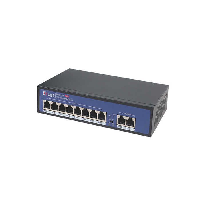 8-port Gigabit Electrode Simple Optical PoE Switch, 2 Gigabit Uplink ...